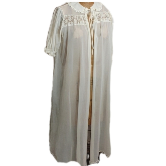 Vintage | Intimates & Sleepwear | Vintage 95s White Sheer Robe | Poshmark